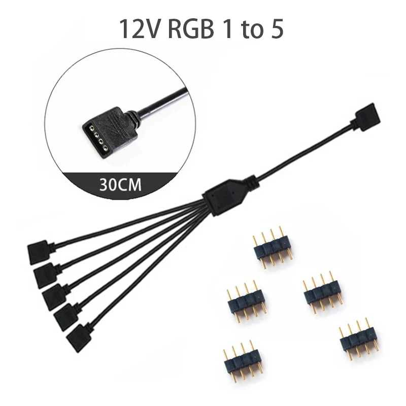 Motherboard RGB SYNC Splitter 5V 3Pin ARGB/12V 4Pin RGB SYNC HUB ...