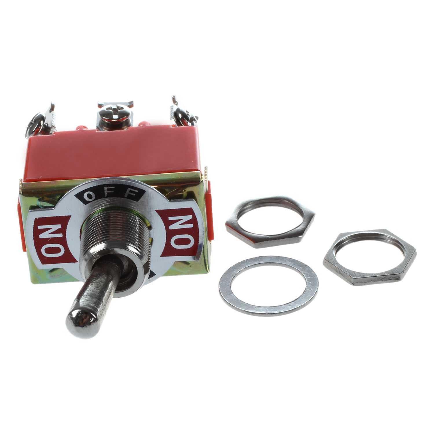 AC 250V 15A Latching Single Pole Double Throw Toggle Switch Orange ...