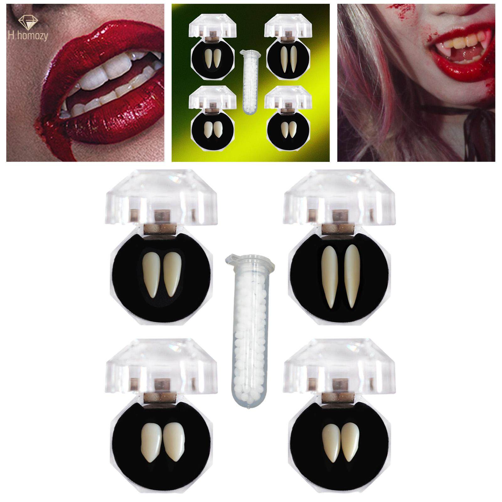 4 Pairs Zombie Fangs Fangs Dentures Cosplay Solid Prom | Daraz.com.bd