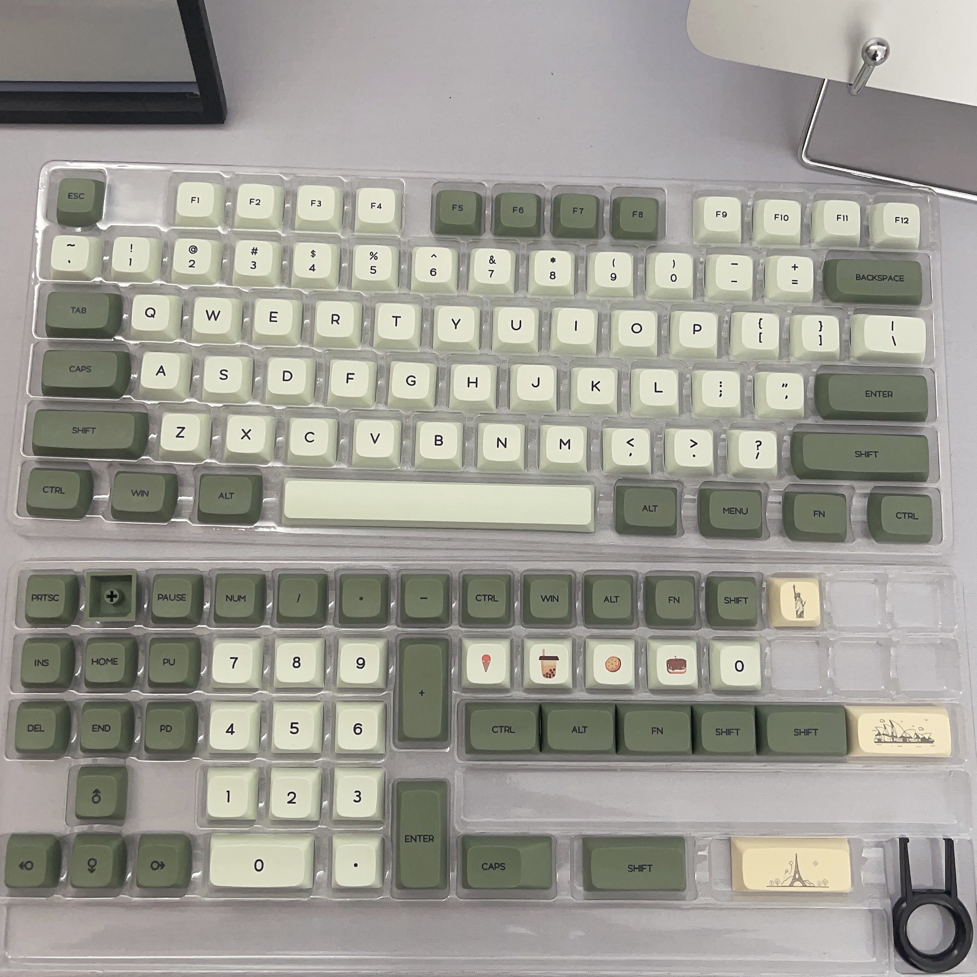Full Transparent Crystal Keycaps DIY Customized Mechanical Keyboard ...