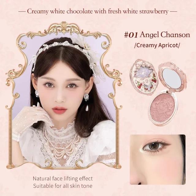 Flower Knows Strawberry Rococo Series Embossed Blush Natural Waterproof ...