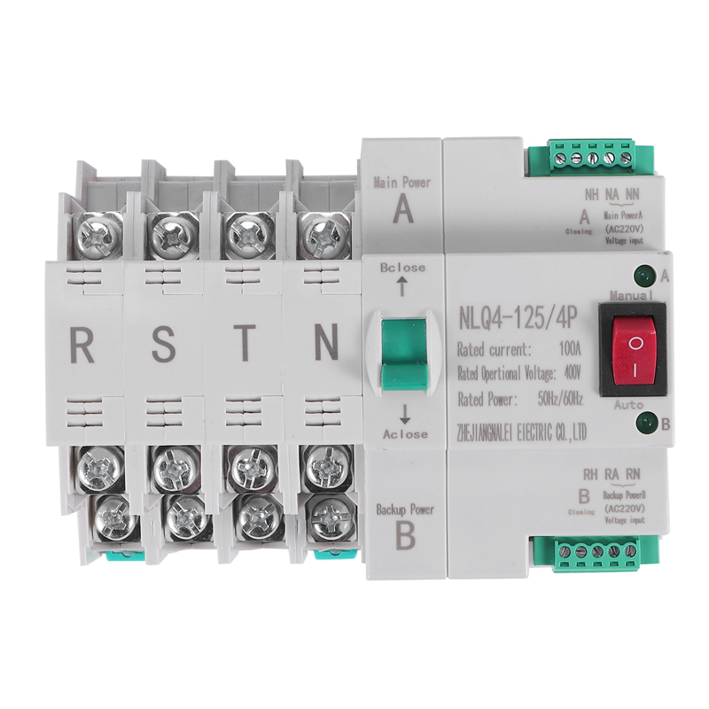 MCB Type Dual Automatic Transfer Switch 4P 100A ATS Circuit Breaker ...