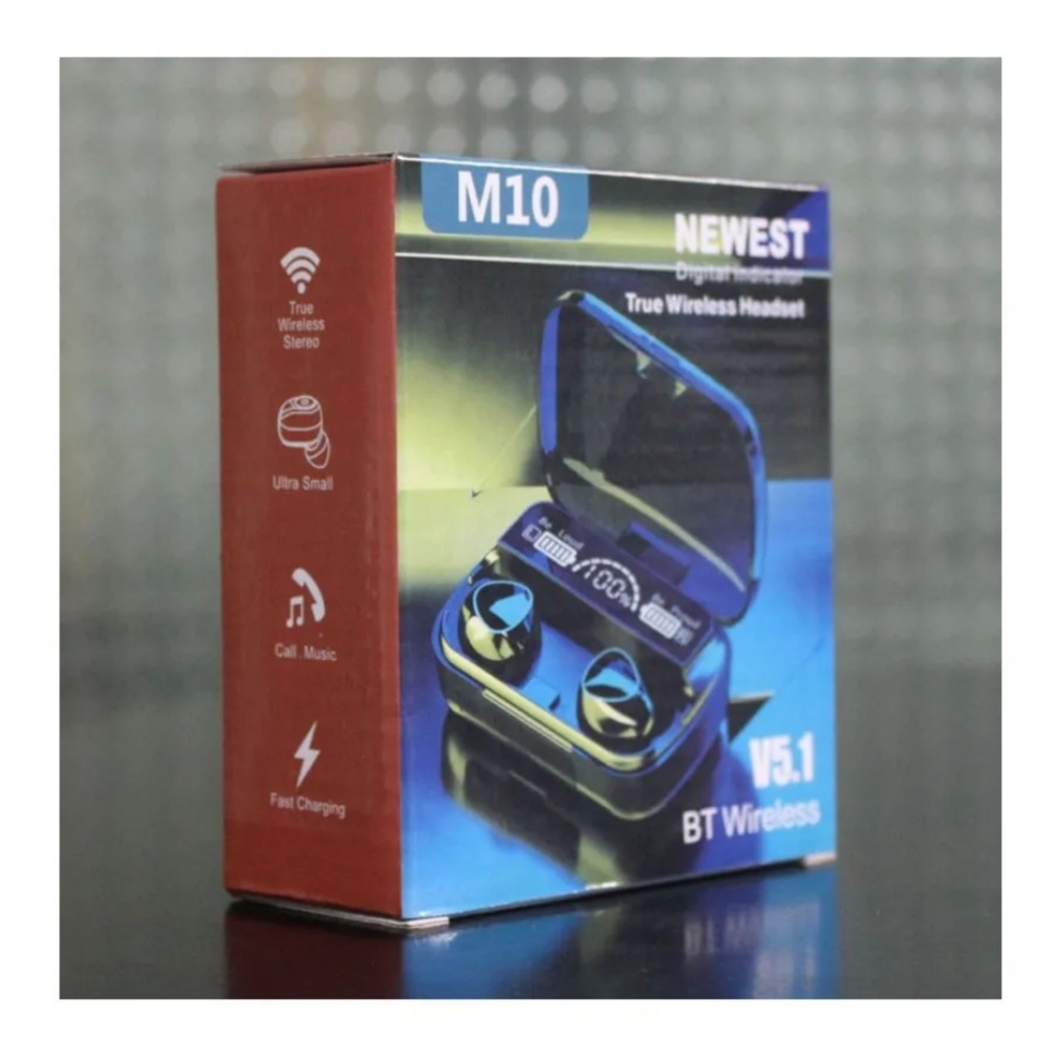 M10 Newest Digital Indicator True Wireless Headset Earbuds Â€“ Neckband ...