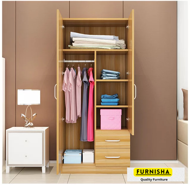 Furnisha decor 2 door almirah with Cort Hanger & Cloth Storage Shelf ...