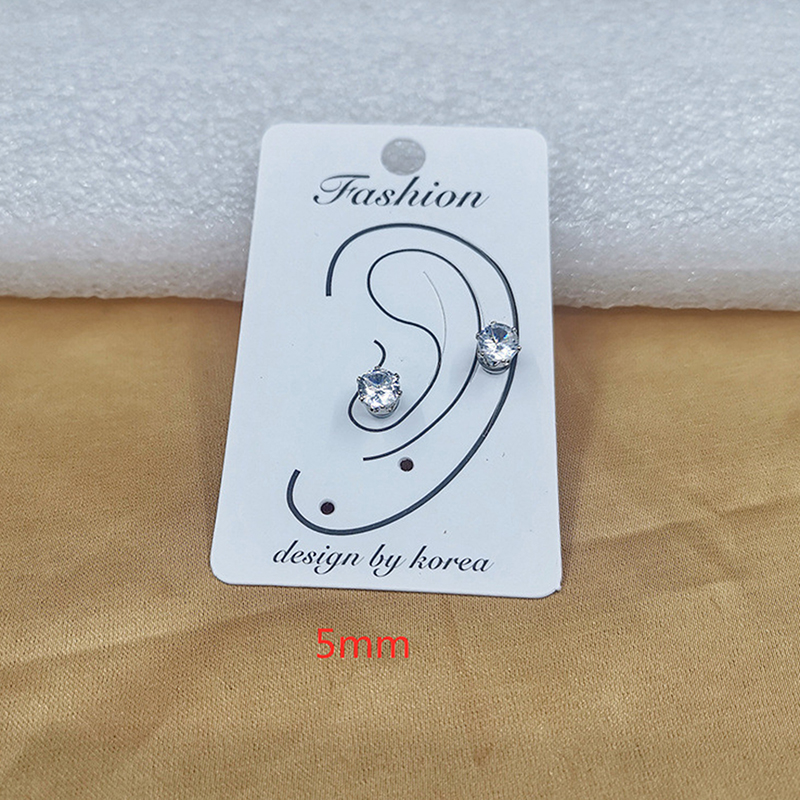 Crystal Magnetic Ear Stud Earrings Zircon Magnet Earrings Non Piercing ...