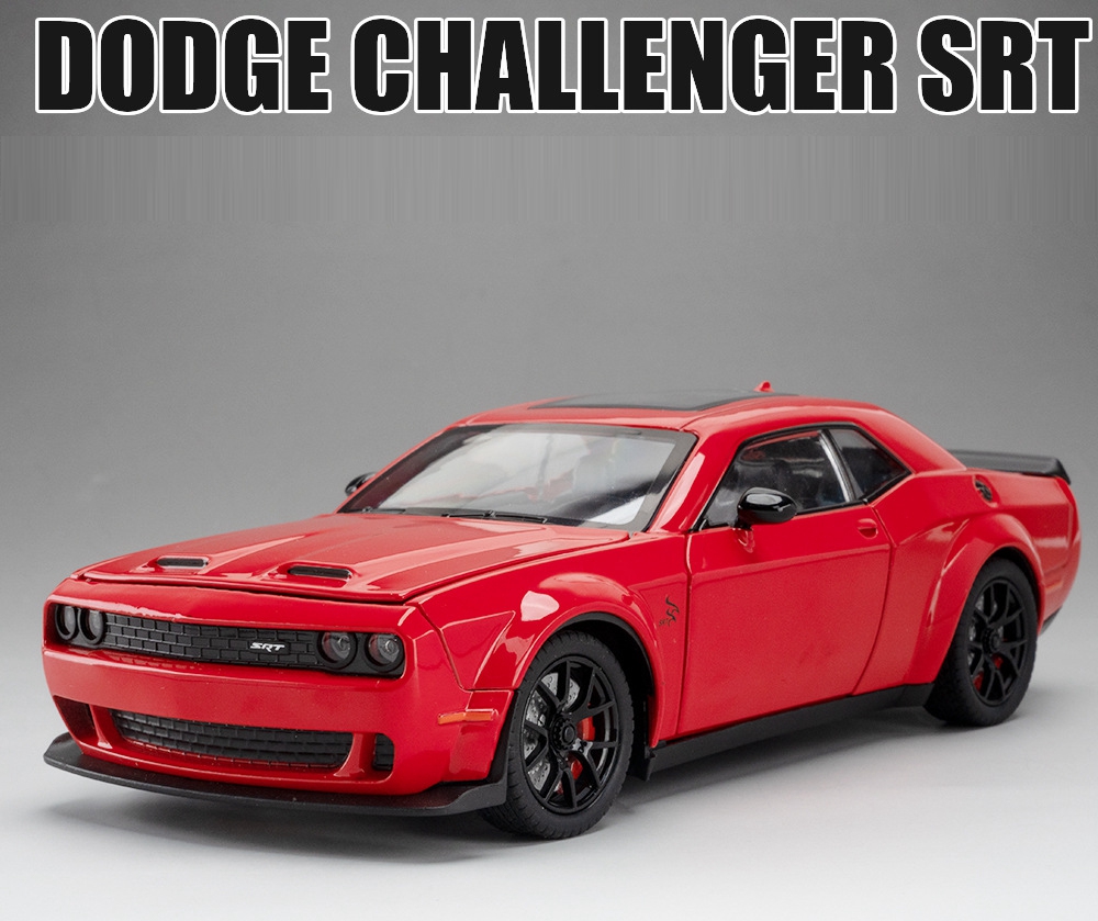 1:24 Dodge Challenger Hellcat Toy Car Die Cast Metel Cars Toy Pull Back ...