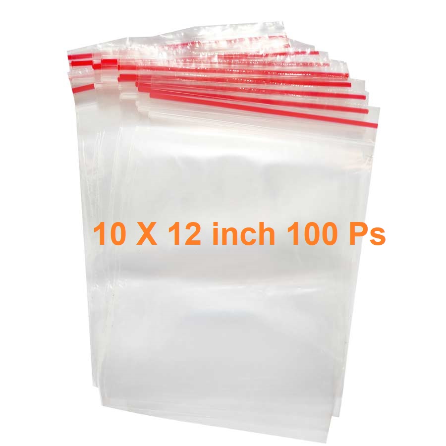 Zip Lock Plastic Bags Self Sealing Storage Pouch Transparent-100 Pieces ...