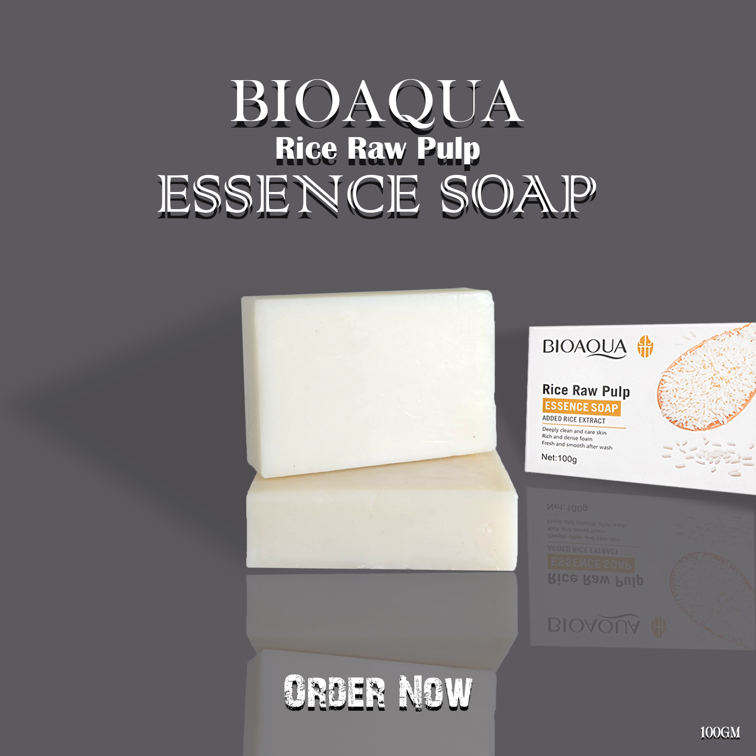 Bioaqua Rice Raw Pulp Essence Soap - 100g | Daraz.com.bd
