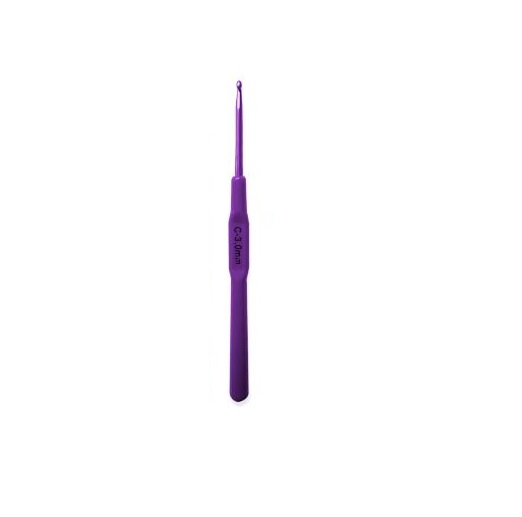 Aluminum Head Plastic Handle Crochet Hook | Rubber handles Crochet ...