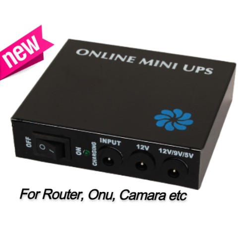 Router Backup Online Mini UPS 12v/9V/6V/5V 4500mah Powerfull Lithium ...