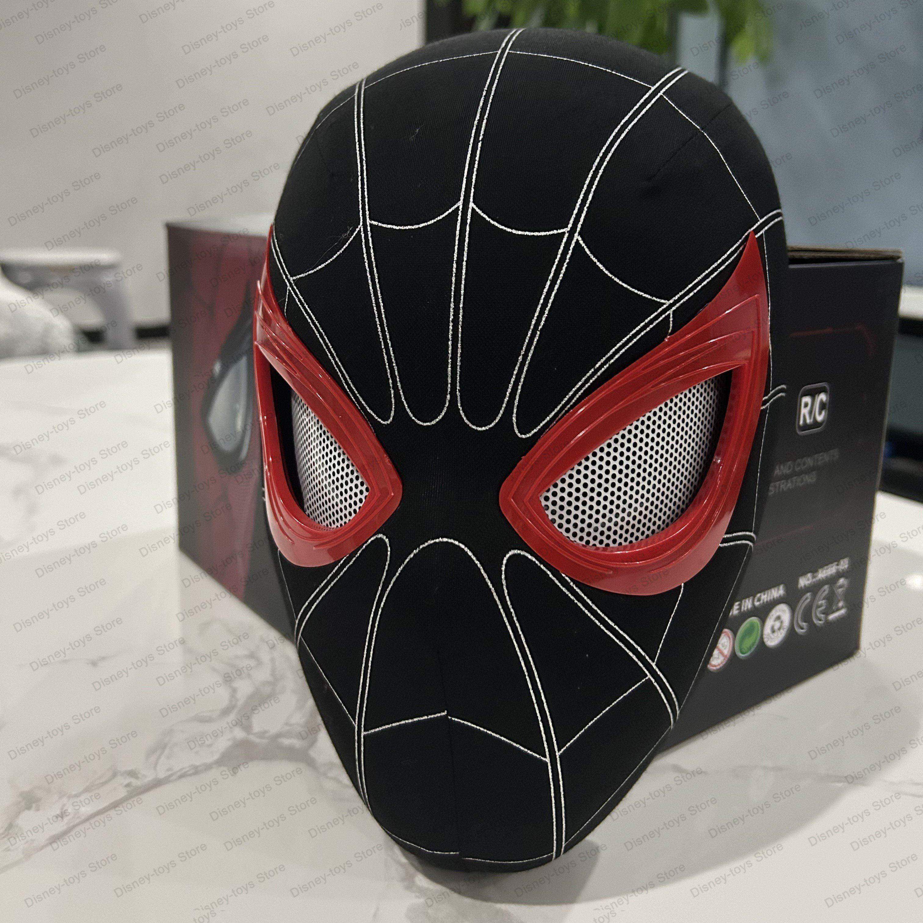 Spiderman Mask Eyes Movable Remote Control Spiderman Mask Peter Parker ...