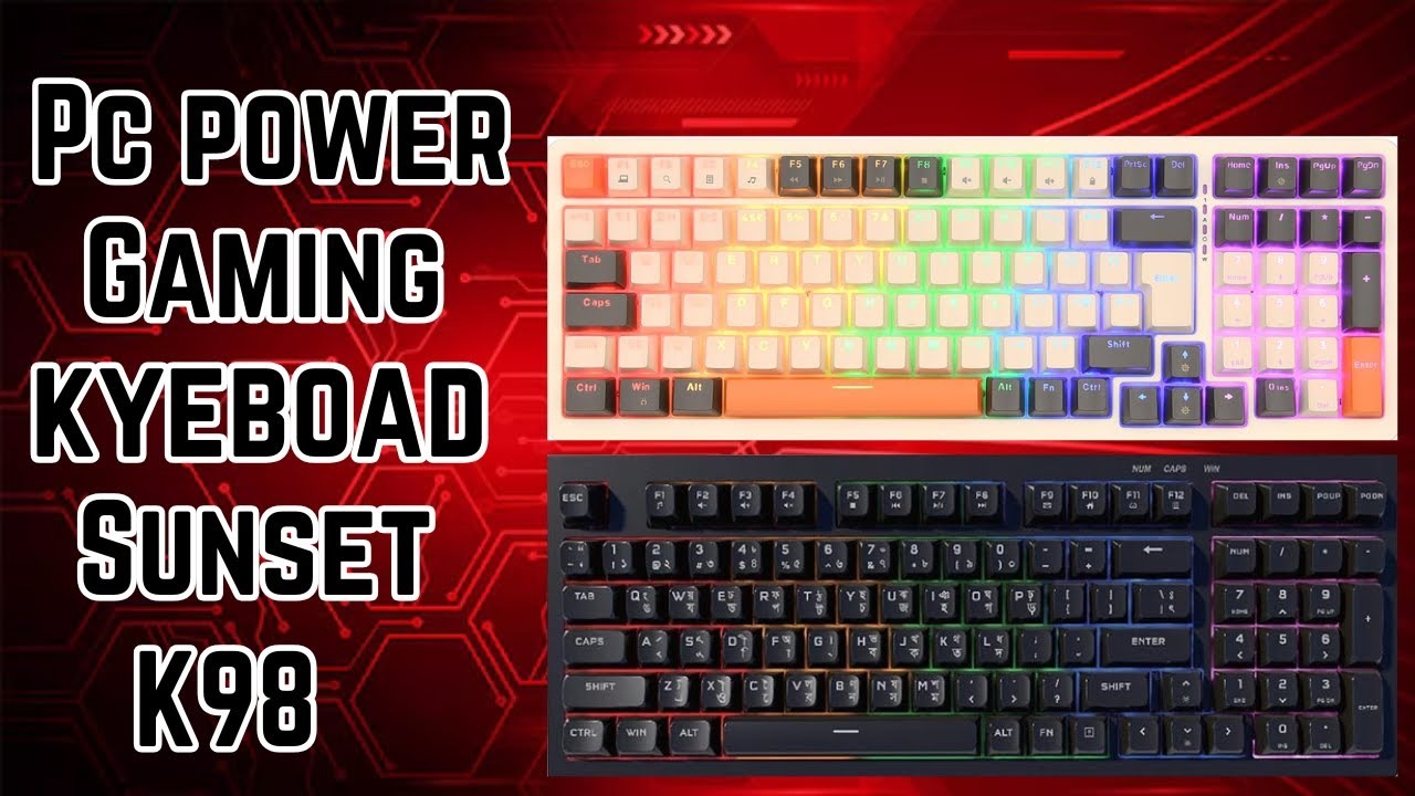 Pc Power Silent-98 Wired Sunset Gaming Keyboard With Bangla
