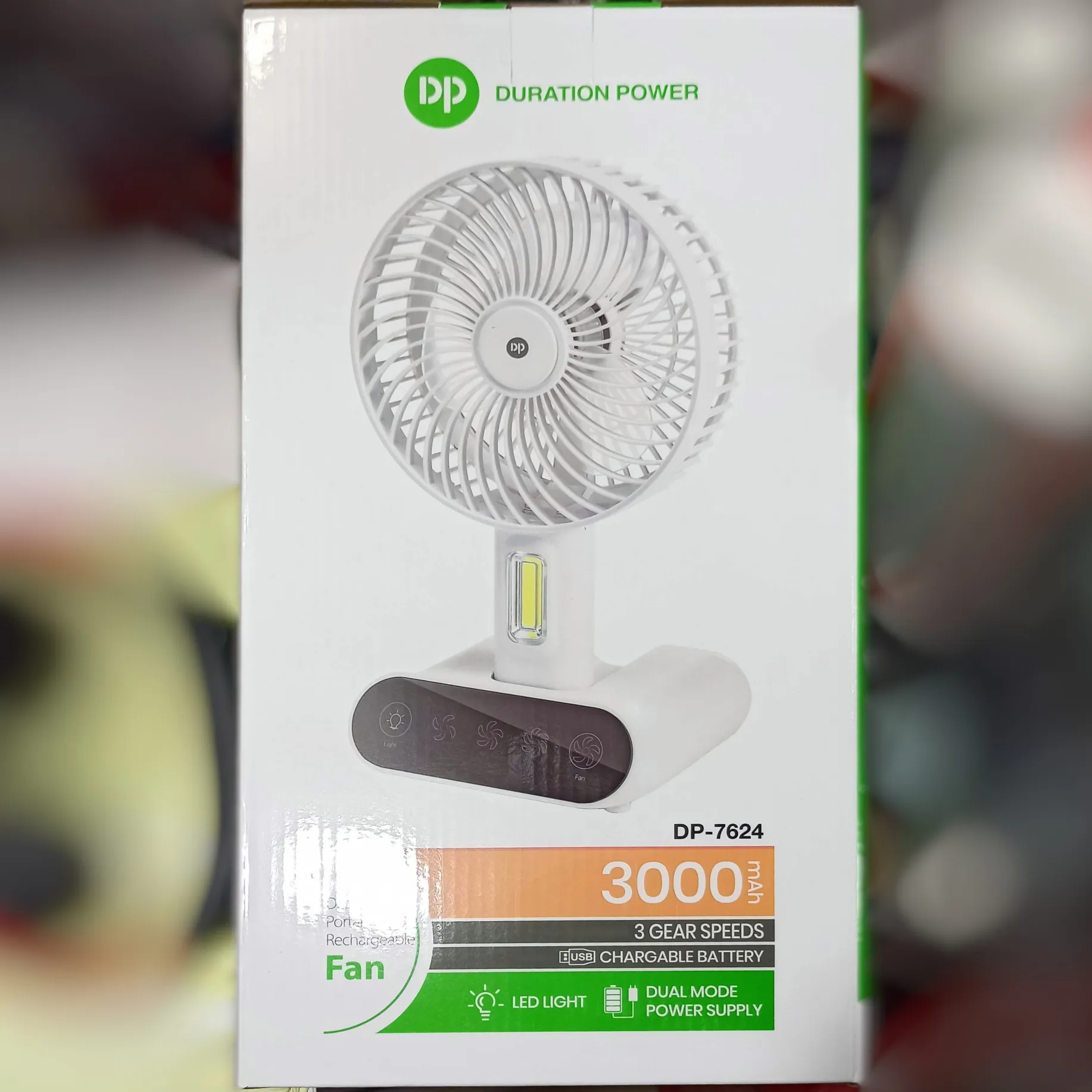 DP-7624 AC/DC Rechargeable 3000mAh Lithium Battery Touch Control ...