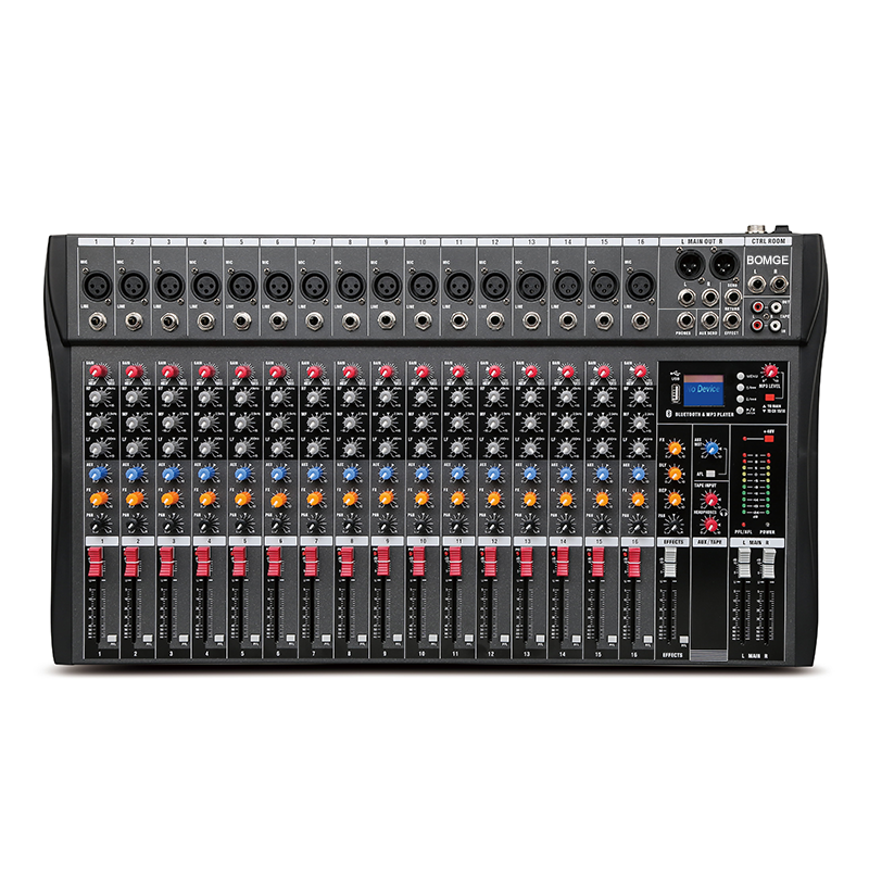 Bomge 8/12/16 Channel Audio Mixer Sound Mixing Consol Bluetooth USB, PC ...