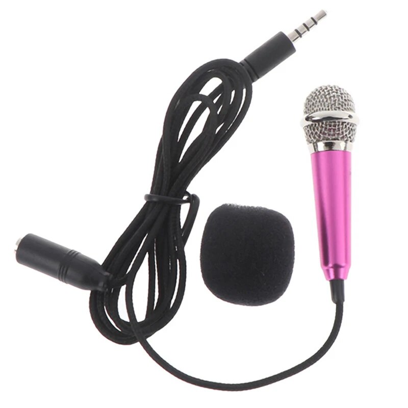 Mini Microphone Handheld Microfon 3.5mm Stereo Studio KTV Karaoke ...
