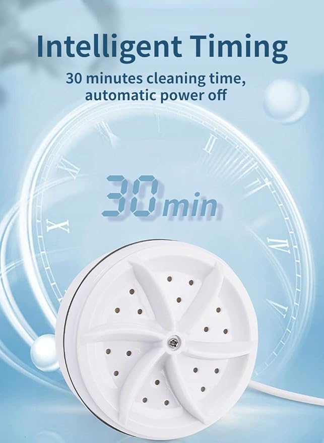 Mini Portable Ultrasonic Turbine Washing Machine Turner USB Powered ...