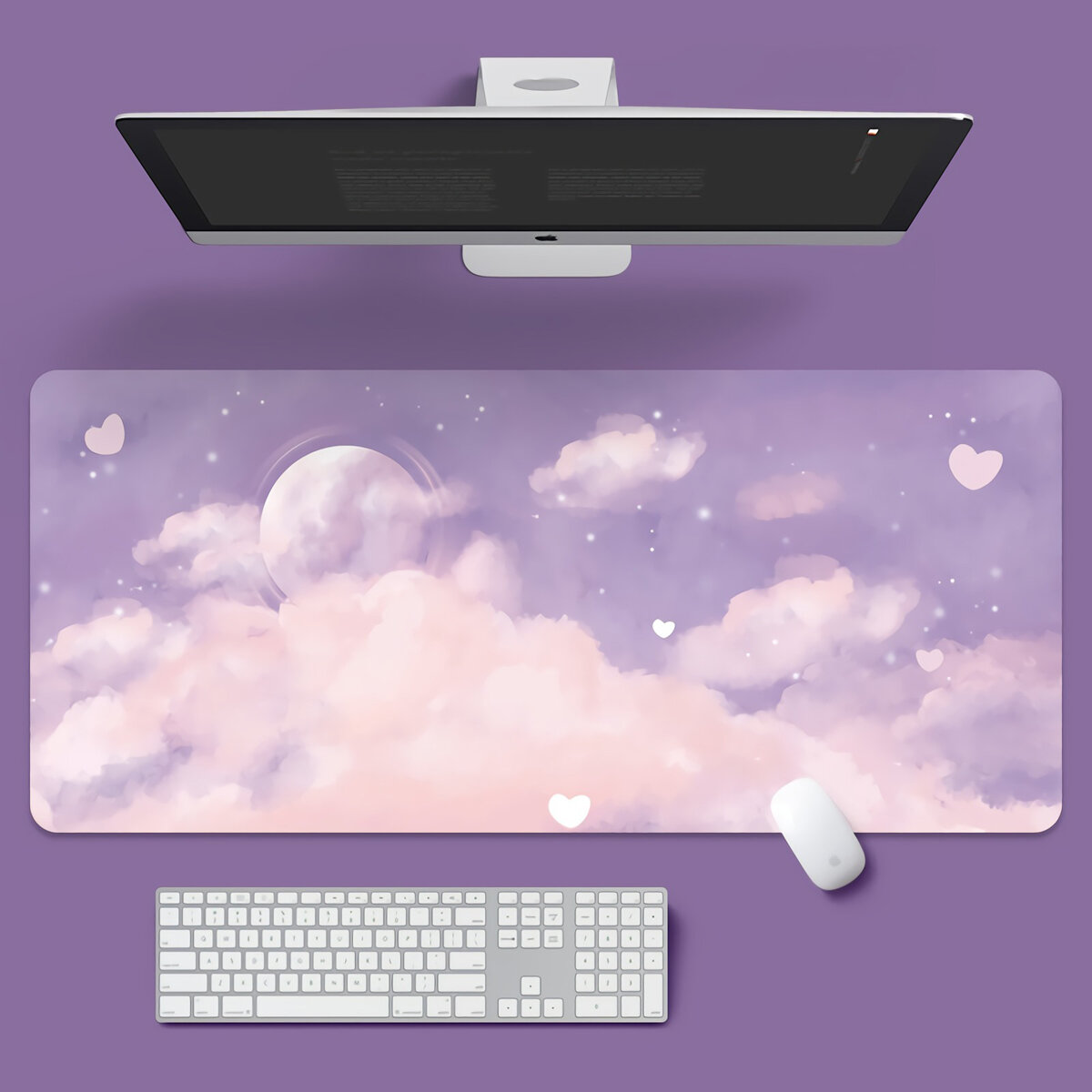 Scenery Purple Cloud Large Mouse Pad 800 * 300/900 * 400 | Daraz.com.bd
