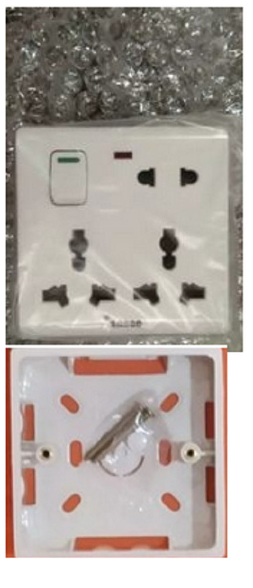 Electric 8 Pin Multi Socket With Back Part PVC Box (MK Box) | Daraz.com.bd