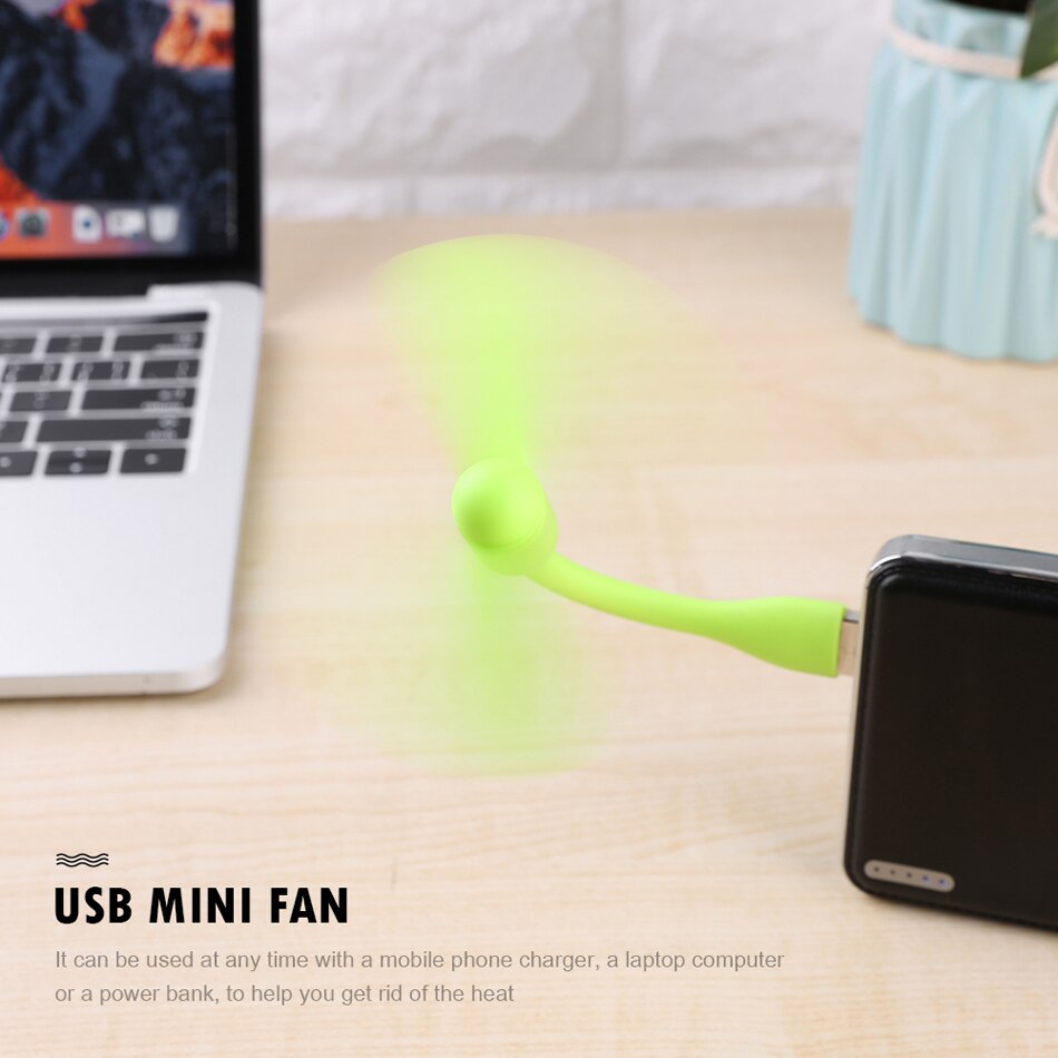 USB Fan Flexible Portable Mini Fan for Power Bank and Laptop Smartphone ...