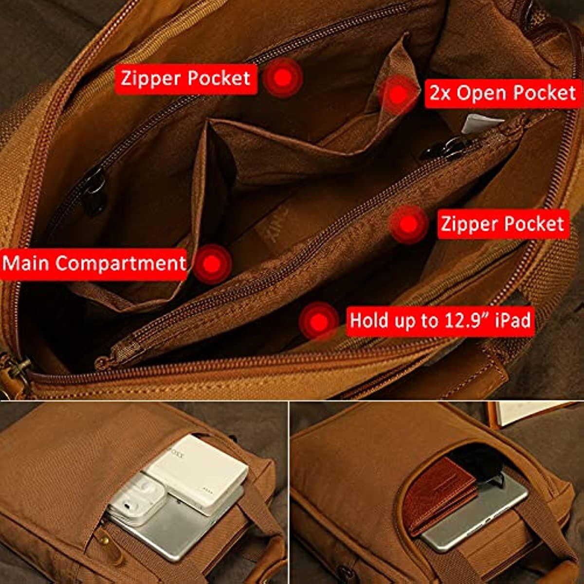 Mens Bag XINCADA Messenger Canvas Shoulder s Travel Man Purse Crossbody ...