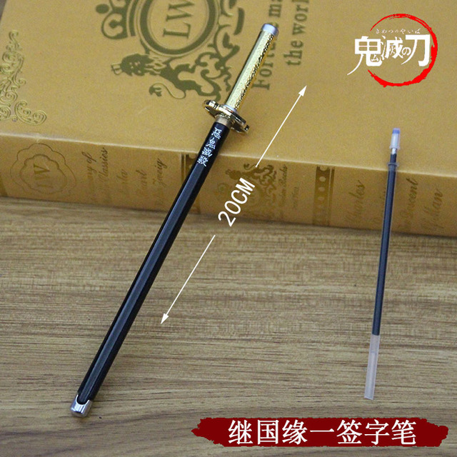 Samurai Katana Sign Pen Demon Slayer Mini Metal Model Decorations ...