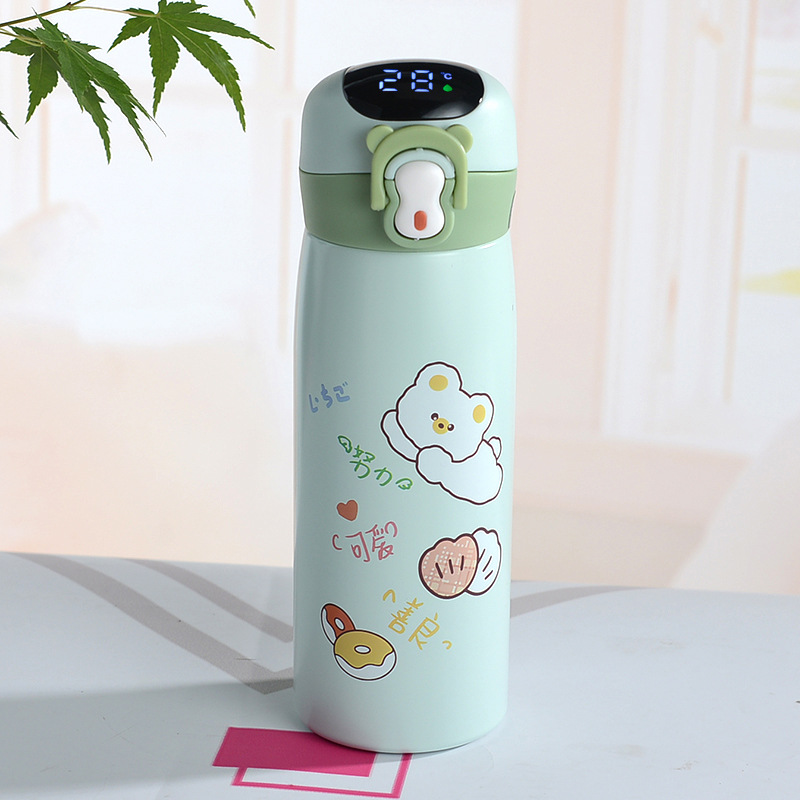 New Cartoon Intelligent Insulation Cup Temperature Display Bouncing ...