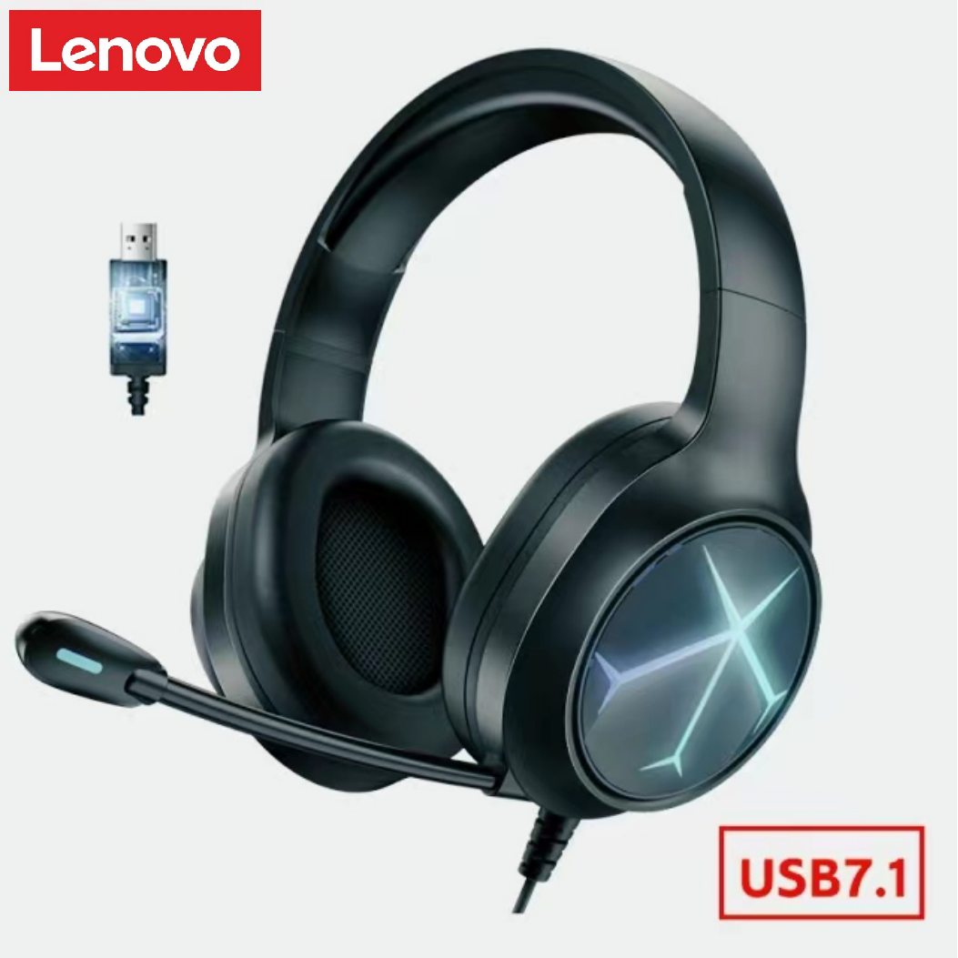 Lenovo G60 Over-Ear Gaming Headphones with Noise Reduction Mic 3D ...