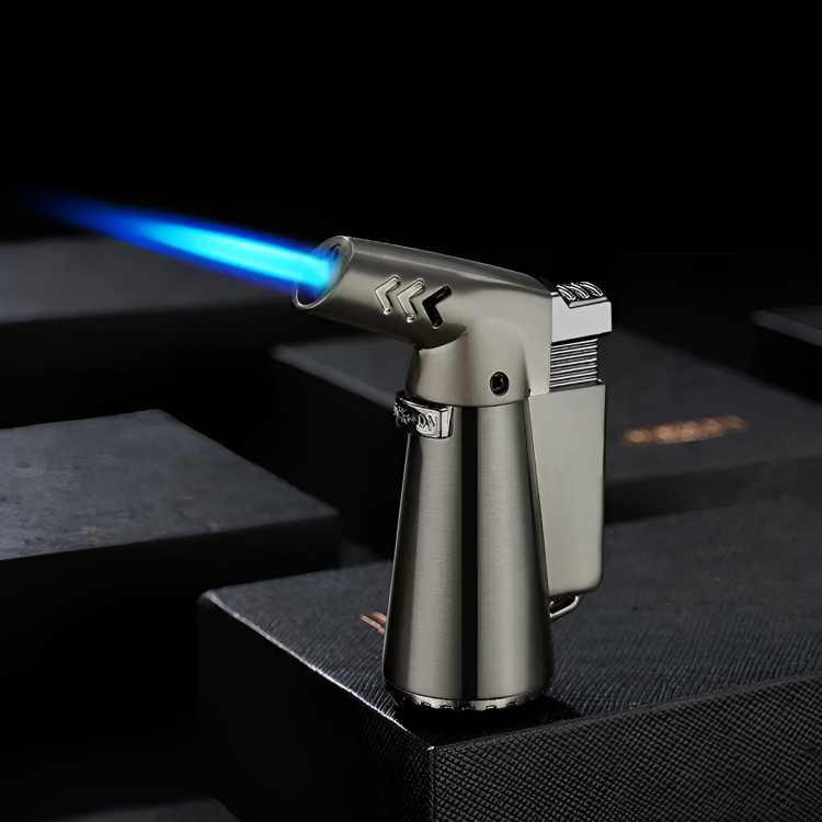 Jet Flame Lighter Metal Lockable Flame Windproof Inflatable Small Spray ...
