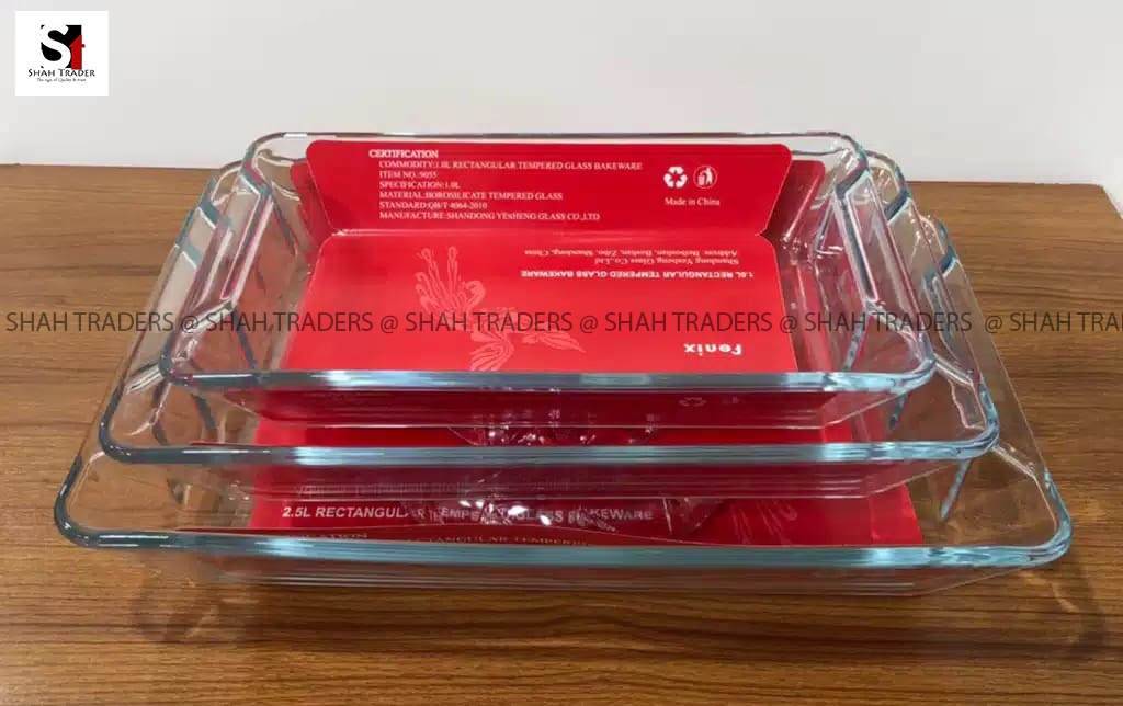 Oven Proof Glass Serving Dish - Transparent 3 Pcs Set | Daraz.com.bd