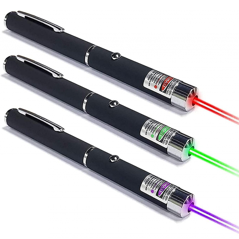 5MW 650nm Green Laser Pen Black Strong Visible Light Beam Laser point 3 ...