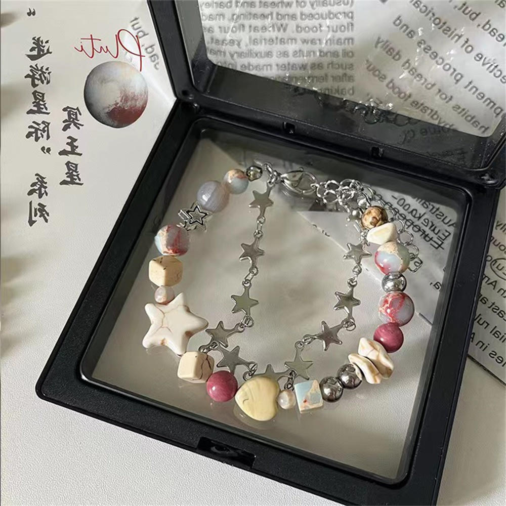 Niche Bracelet Design Girls' Bracelet Star Bracelet Design Cream Color ...