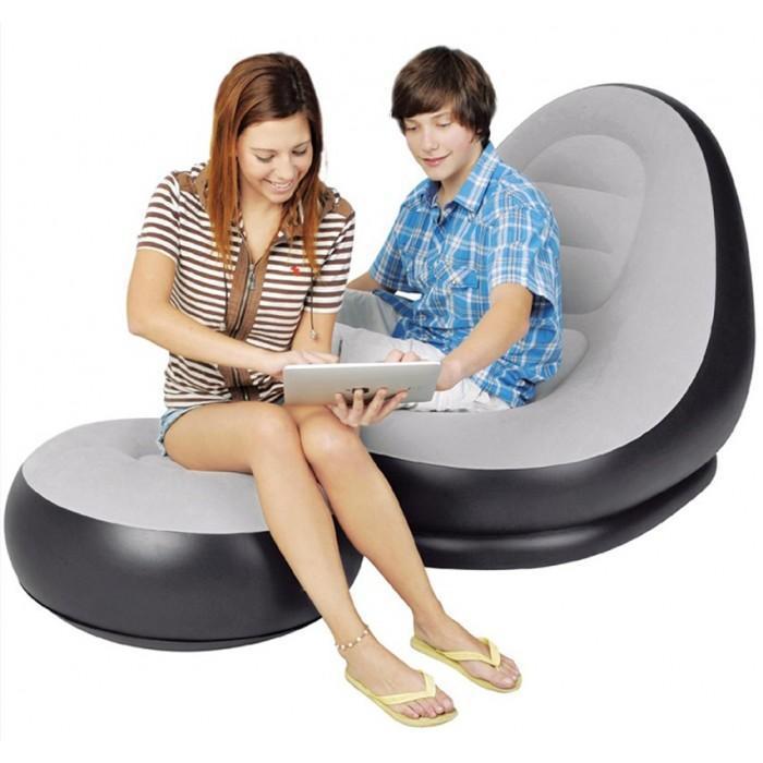 Intex Inflatable Sofa Chair Adult Bean Bag Soft Light Beanless Camping ...