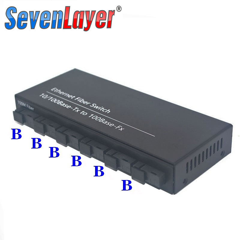 100M Fiber Computer Network Connector Ethernet 20KM 2 RJ45 And 6 SC ...