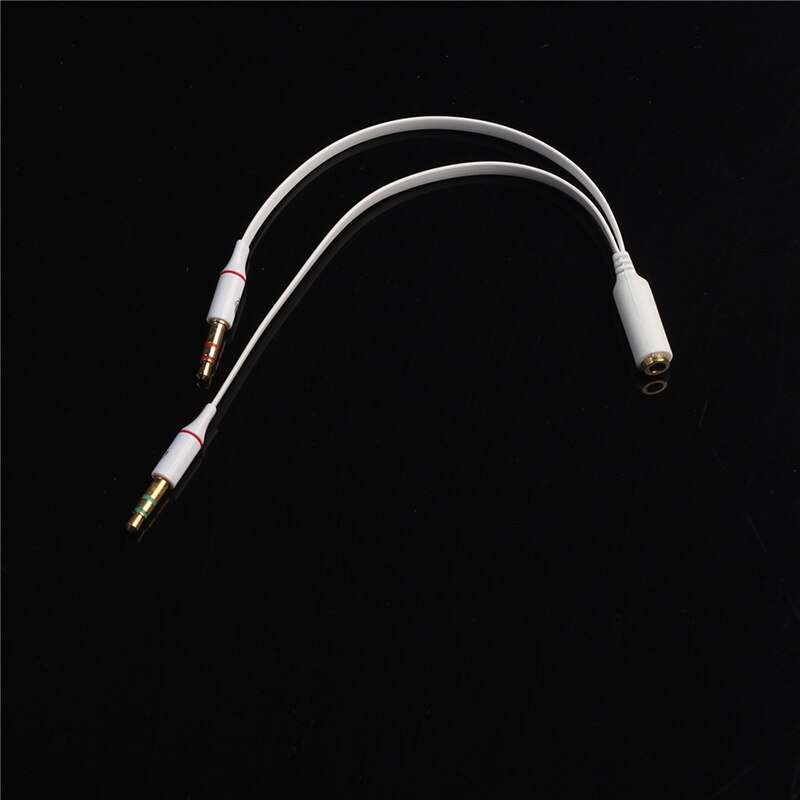 3.5mm Jack Microphone Headset Audio Splitter Cable Female To 2 Male ...