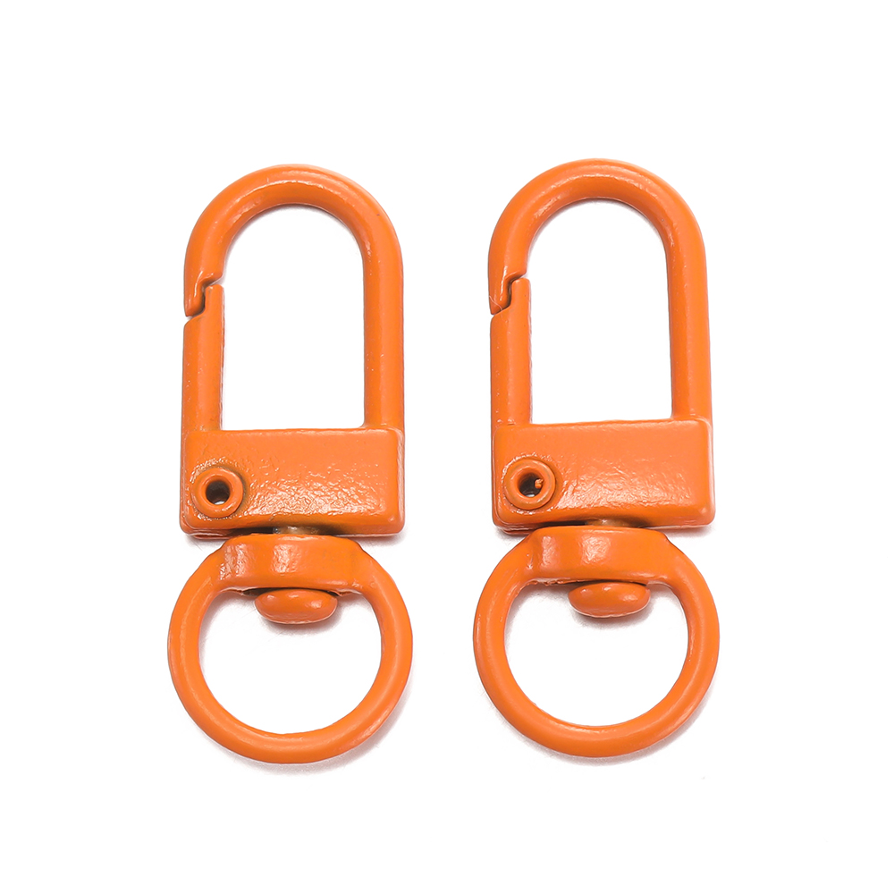 St.kunkka 10pcs 13 x 33mm Zinc Alloy Buckle Key Ring Candy Color Key ...