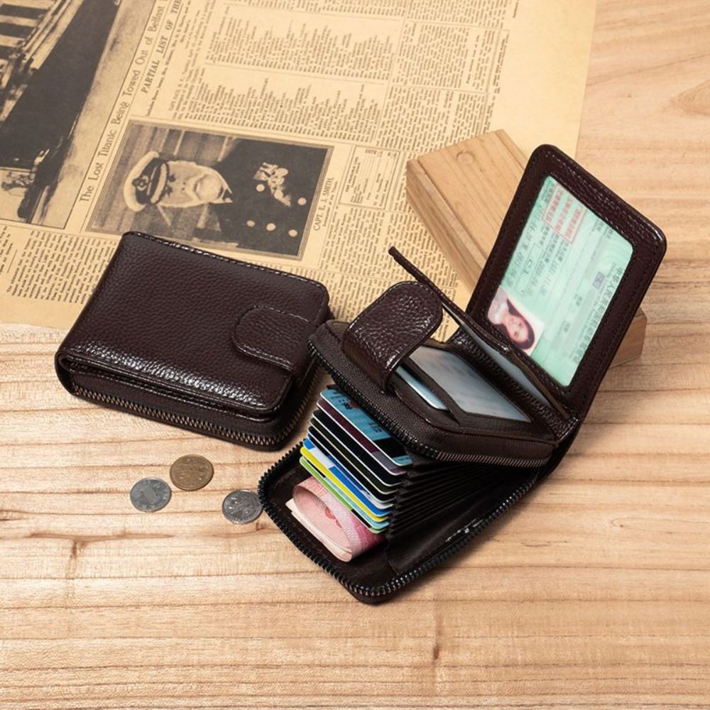 Unisex PU Leather ID Credit Anti Rfid Card Holder RFID NFC Blocking ...