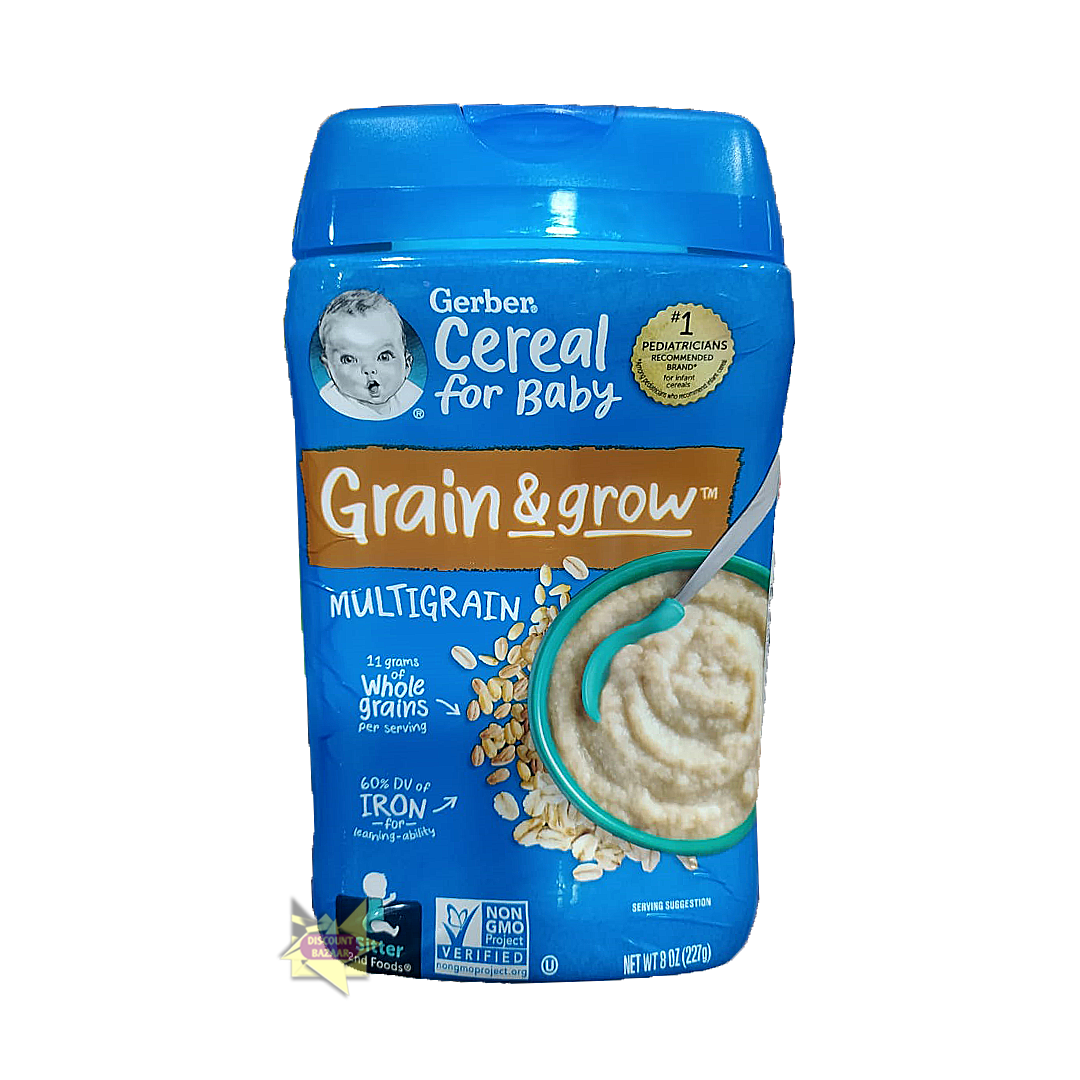 Gerber Baby Cereal 2nd Foods, Grain & Grow, Multigrain, 8oz (227g ...