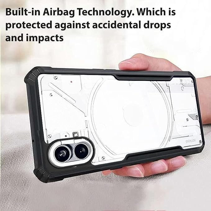 Nothing phone 1 Protective Black Border Crystal Clear Xundd Mobile Back ...