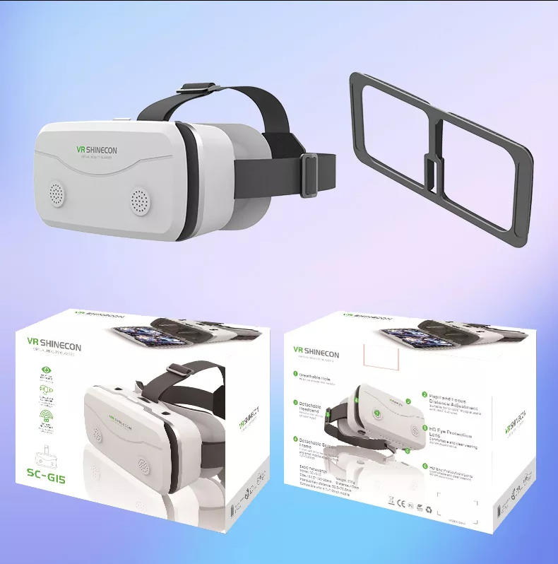 VR Shinecon SC-G15 3D Virtual Reality Box Gaming Glasses Headset for 4. ...