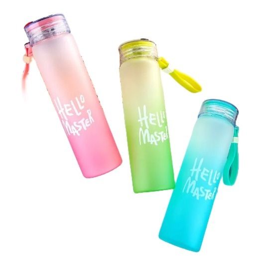 Hello Master 480ml Glass Water Bottle with Leakproof Lid | Daraz.com.bd