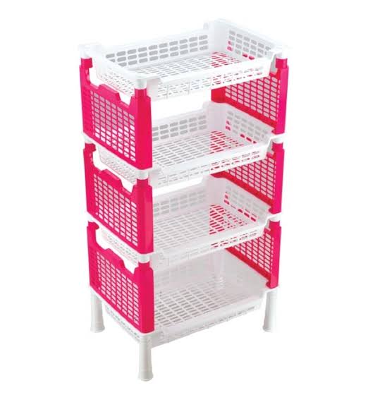 Plastik Book self 2side cover rack new 4step | Daraz.com.bd