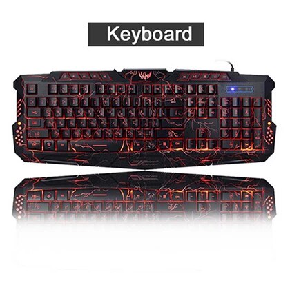 New M200 Russian/Hebrew/Arabic Gaming Keyboard Mouse Combos Purple/Blue ...