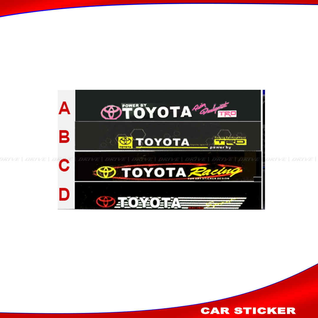 TOYOTA Car Universal Windshield reflective sticker Sport Windshield ...