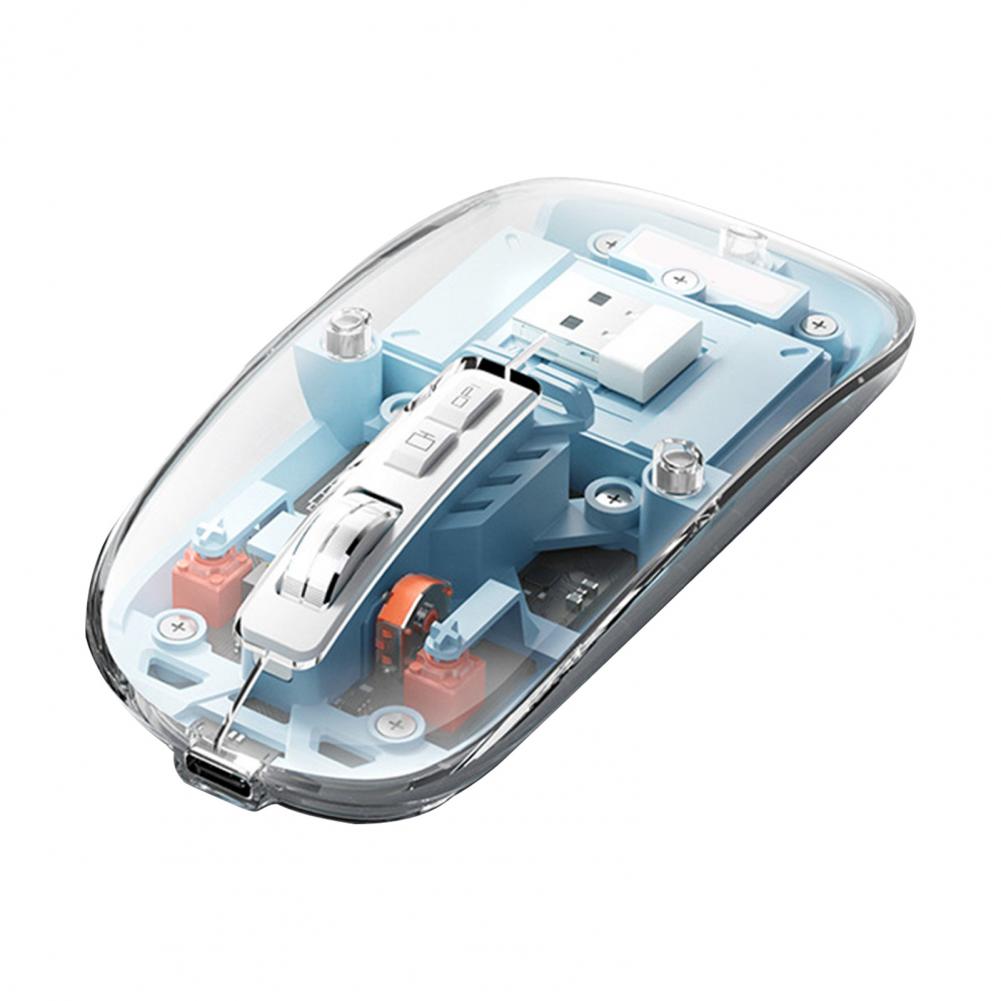 2023 New Transparent Mouse Wireless Bluetooth Three-mode Magnetic ...