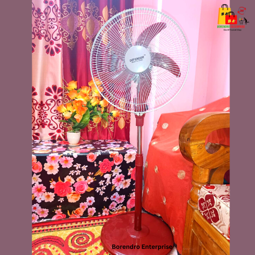 Defender Full Stand Solar Fan 16 Inch 5 Blade 16 Inches 12V DC Stand ...