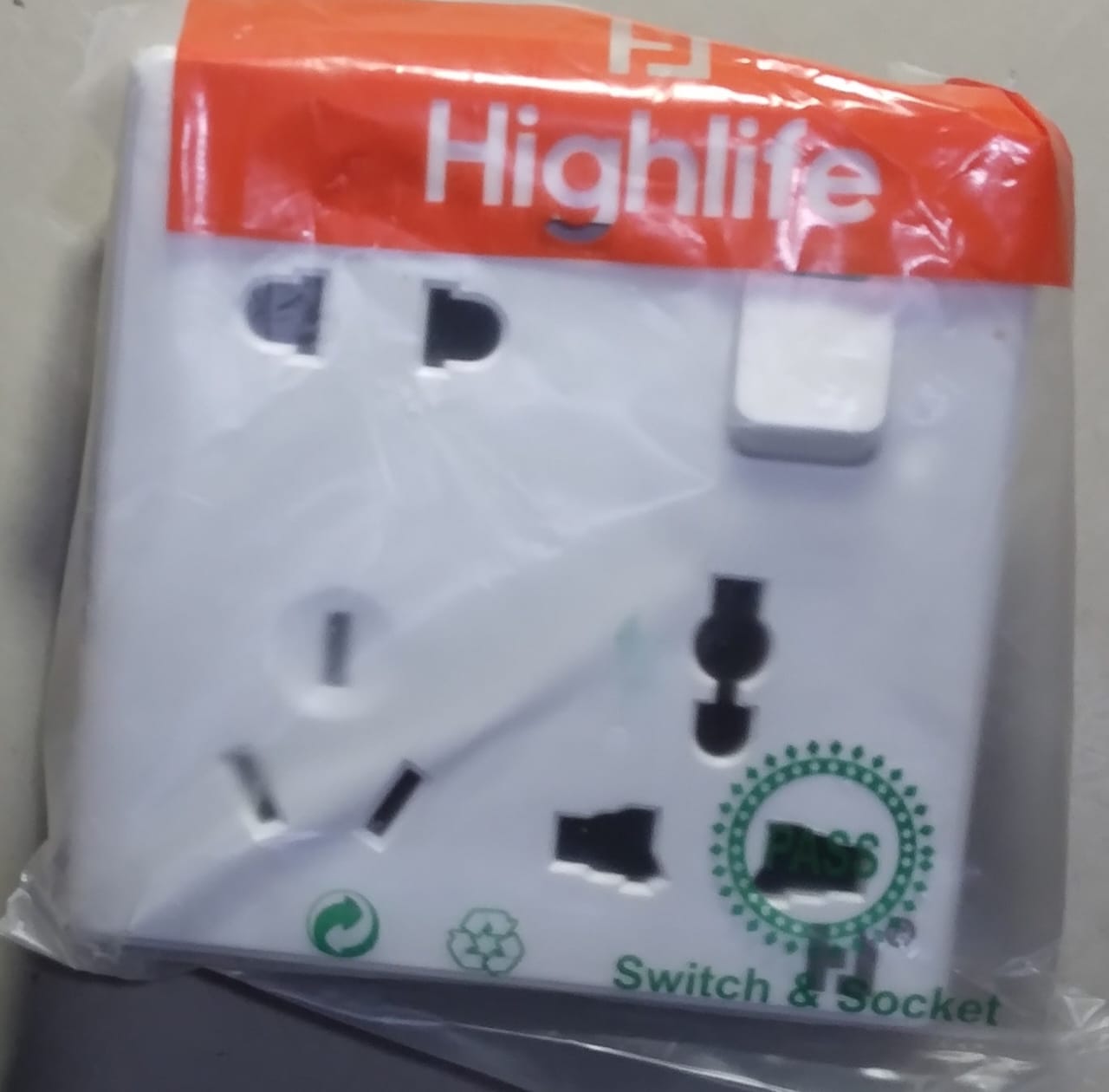 6 Pin Multi Gang Socket with Indicator 3 pin & 2 Pin Multi Function ...
