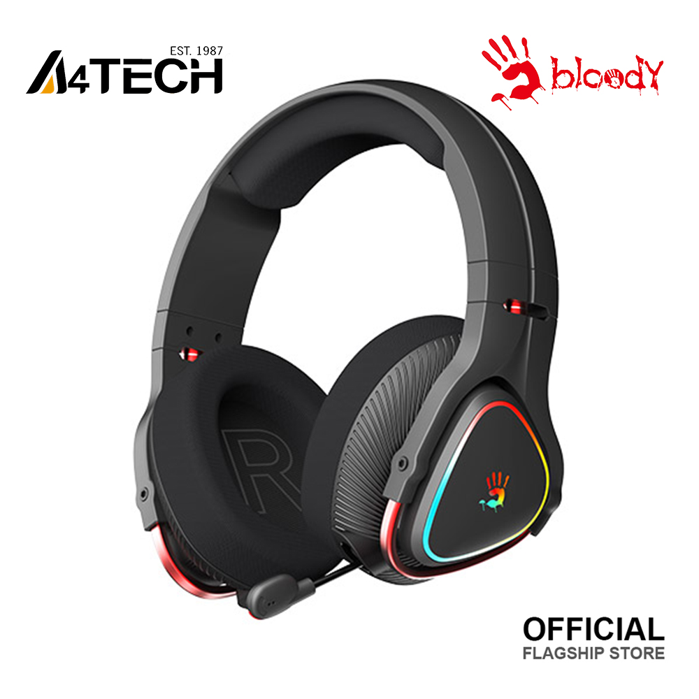 A4tech Bloody MR720 RGB Wireless Gaming Headphone - Black - Wireless: 2 ...