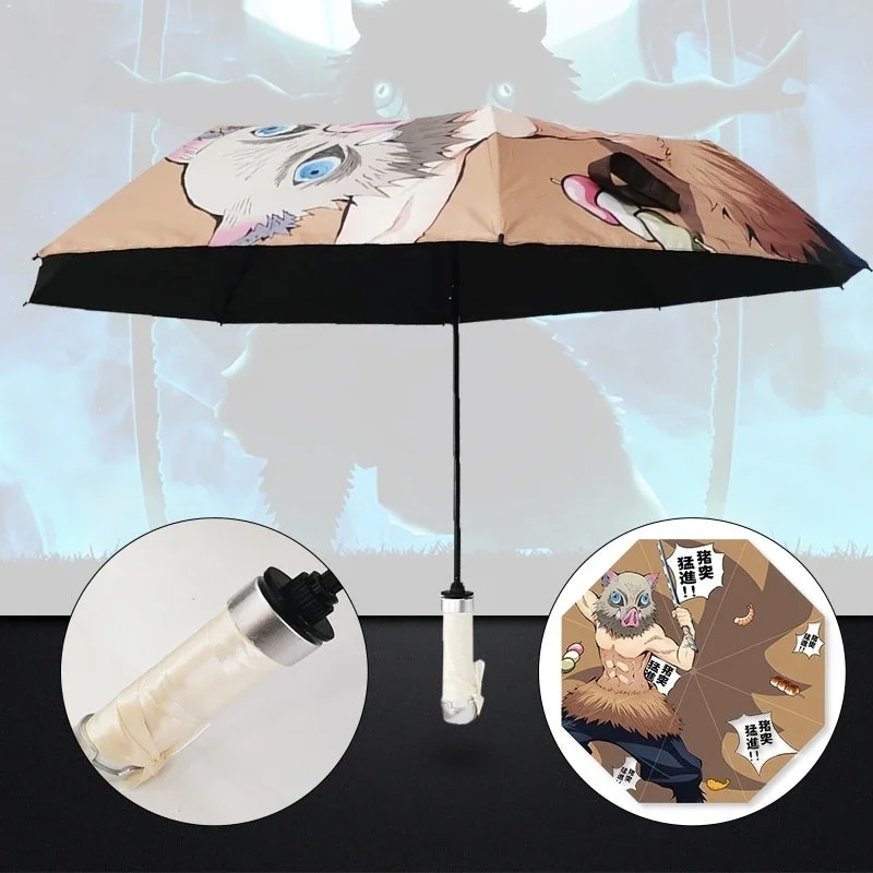Demon Slayer Katana Umbrella Sunny Fold Parasol Anime Kimetsu No Yaiba ...