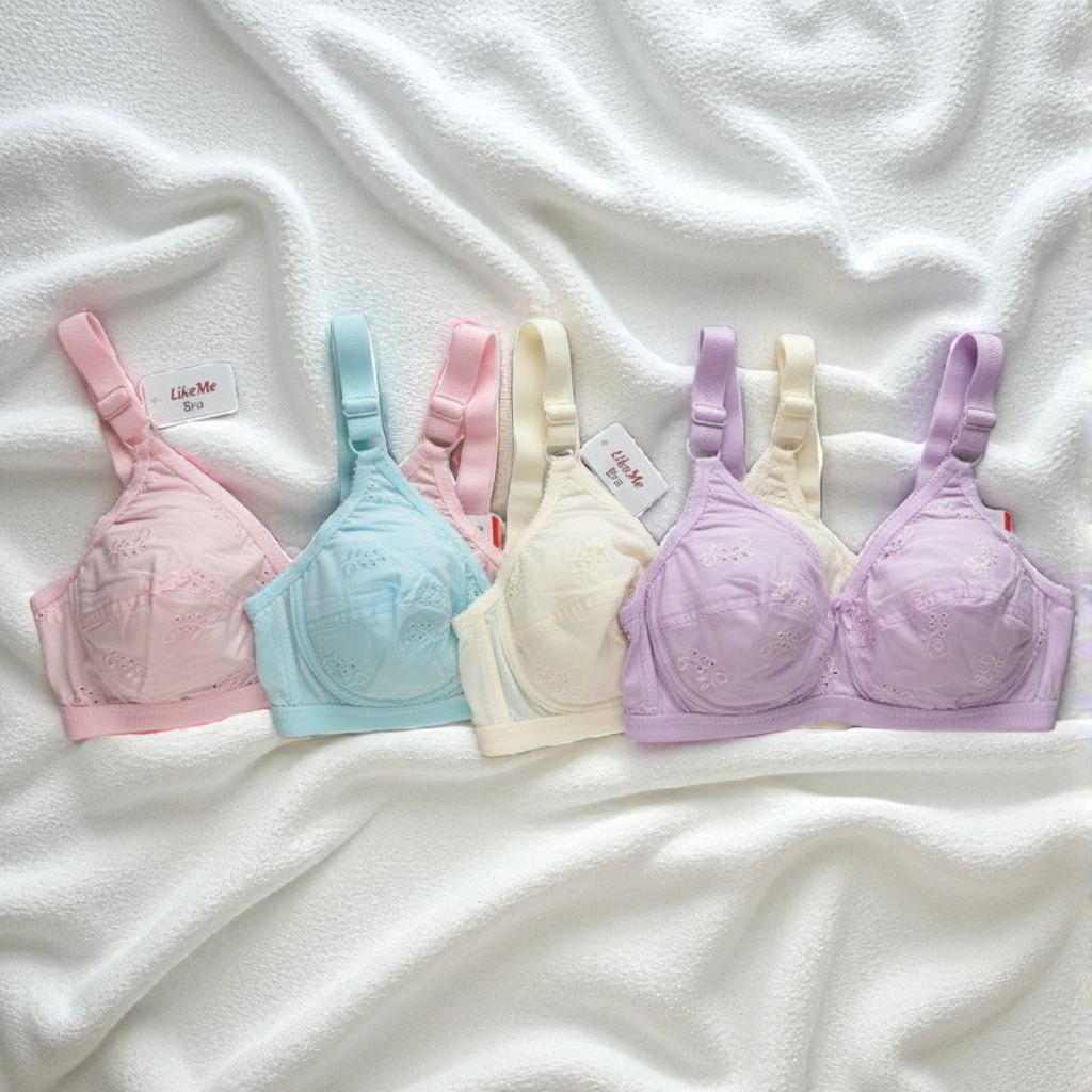 3 Pcs Likeme Bra Combo Pack | Soft & Stretchable Cotton Bra ...
