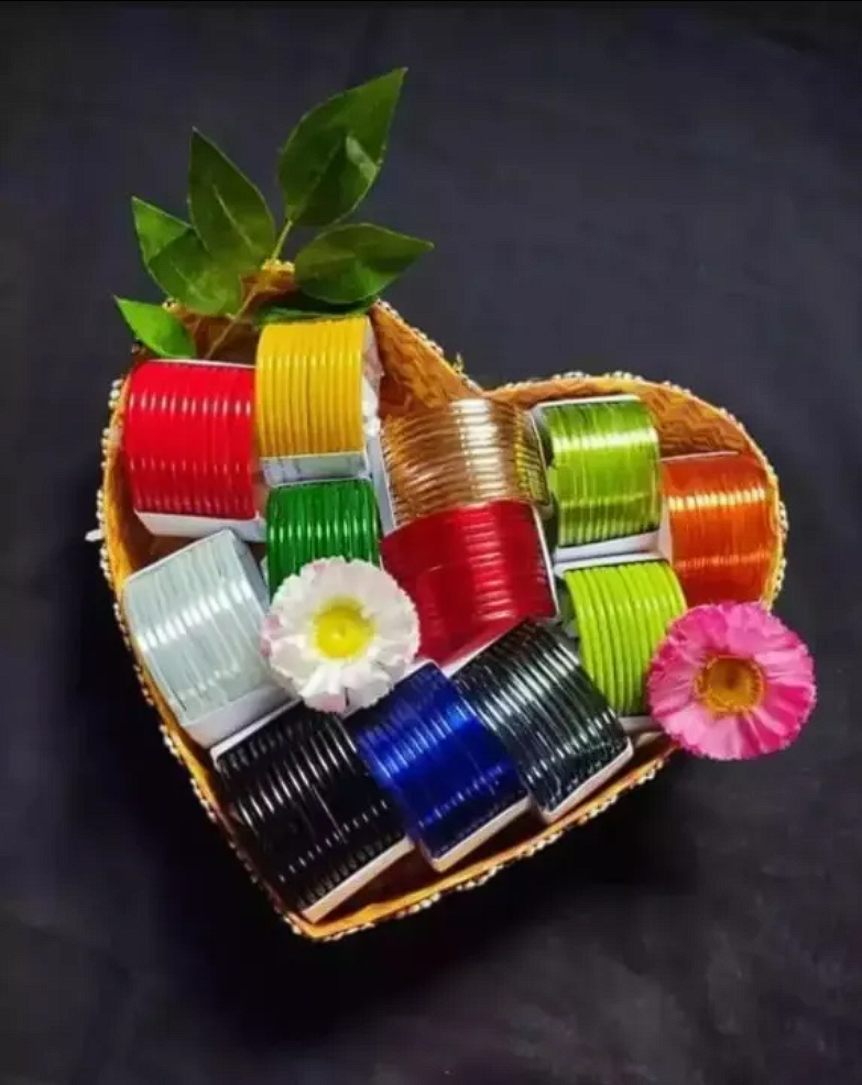 6 Dojon Bangles/churi for girls combo gift box(Reshmi churi) | Daraz.com.bd